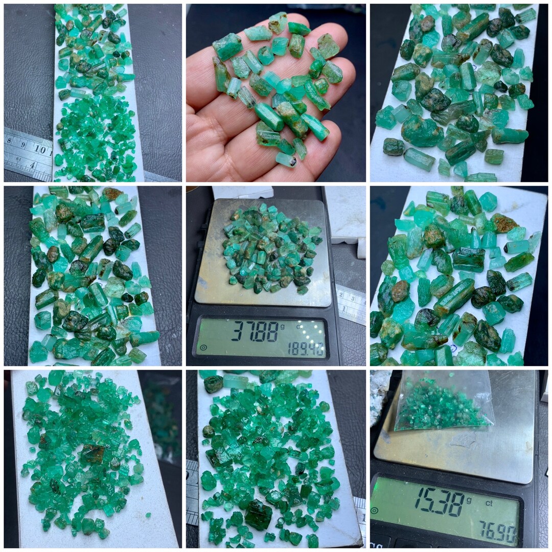 Natural Emerald Terminated Crystals Lot/swat Mines Natural Emerald ...