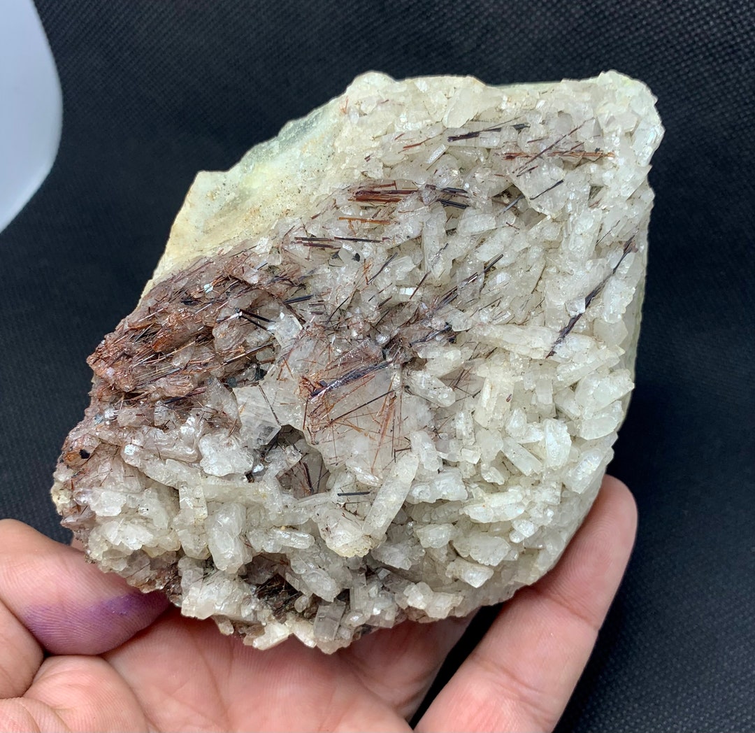 Red Rutile Cluster on Albite Matrix Specimen,rutile Specimen,rare ...