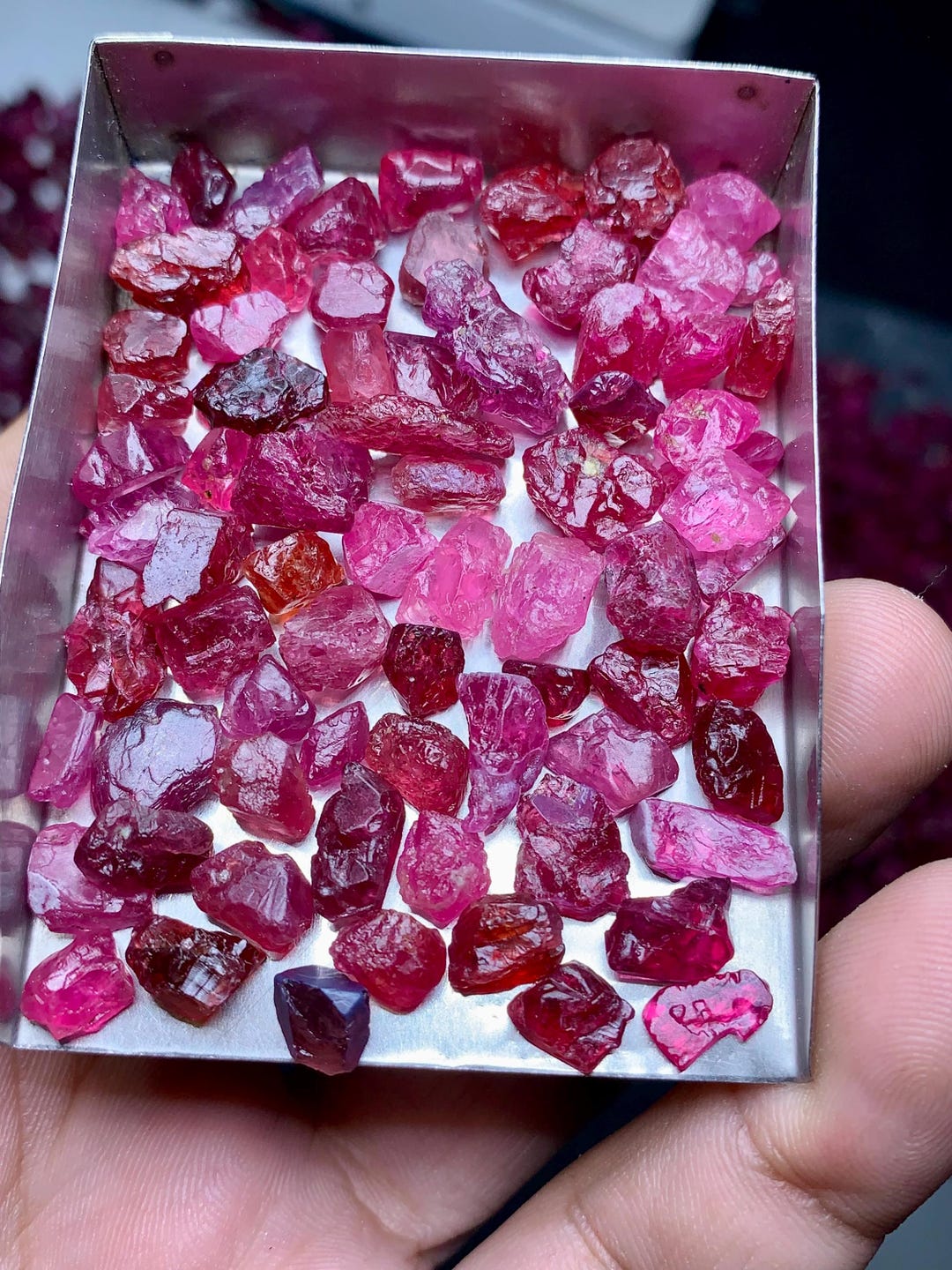 Pink Spinel Facet Rough and Crystals 100 Grams: Raw Facet Grade Burma ...