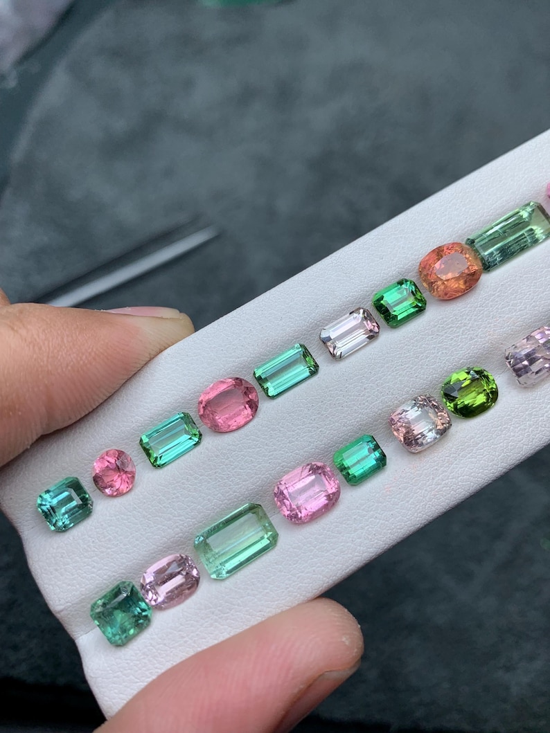 Multi Color Tourmaline Eye Clean and Inclusions Gemstone Lot: 33 Carats ...