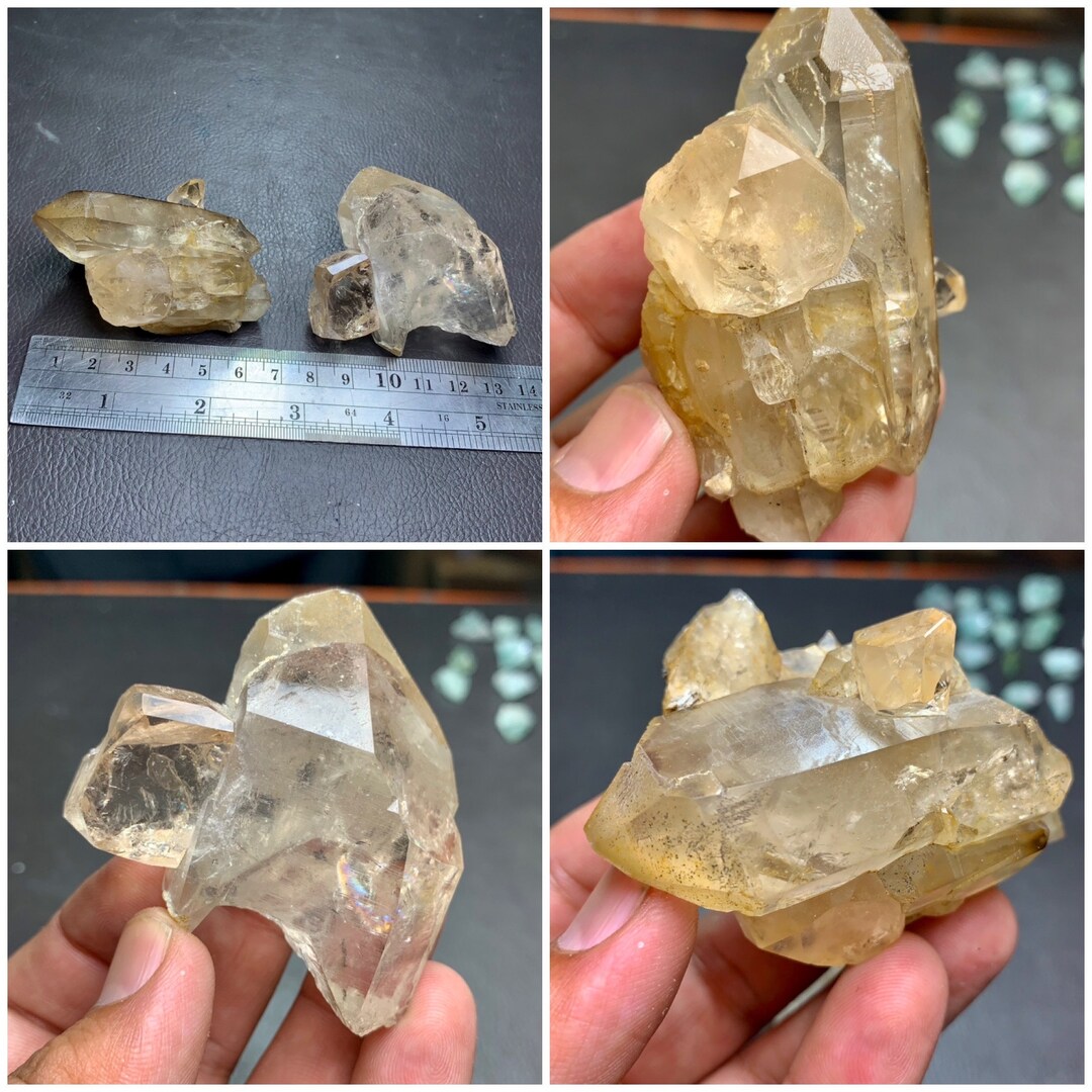 Facet Grade Topaz Terminated Crystal Combine Smokey Quartz Cluster ...