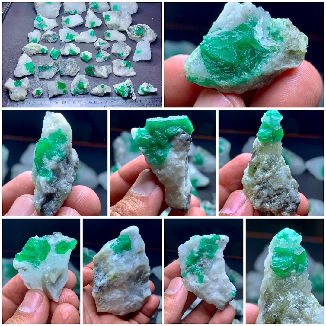 Emerald Crystals Specimens Lot,collection Grade Emerald Specimens ...