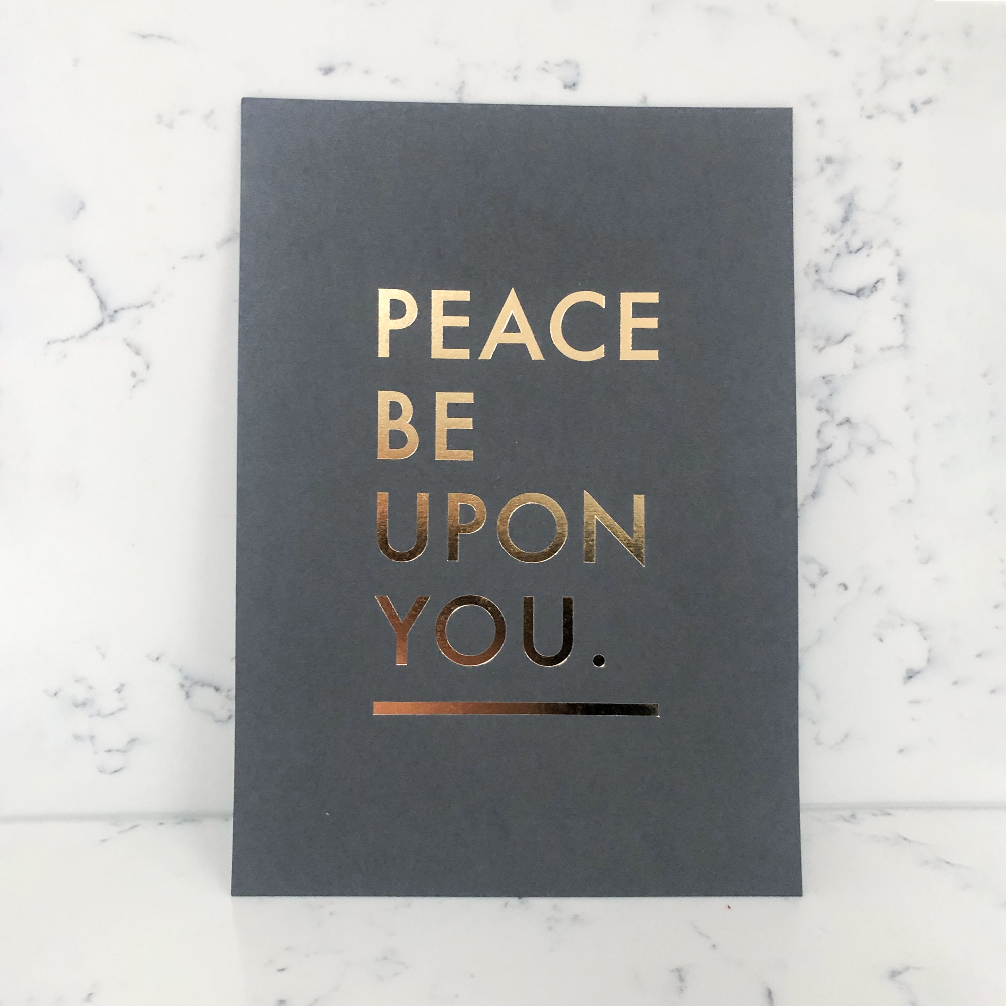 Peace be upon you Gold letter press print by Safar London | Etsy