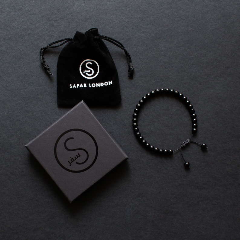 33 Bead Tasbih Bracelet Black Gloss by Safar London - Etsy Canada