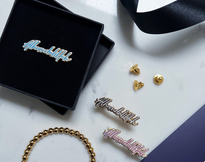 Enamel Pin-masjid in the Skies Gold Enamel Pin, Muslim Pin, Mosque ...