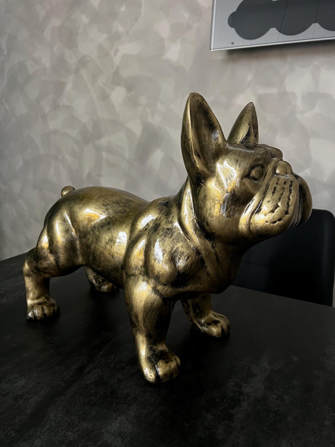 Skulptur Franzosische Bulldogge