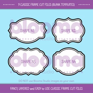 Classic Frames SVG, Layered Frame Svg, Sign Svg, Labels Svg, Laser Cut ...