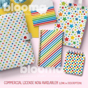 Primary Colors Digital Paper Pack Primary Colors Birthday - Etsy