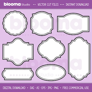 Classic Frames SVG, Layered Sign Svg, Laser Cut File, Frame Clipart ...