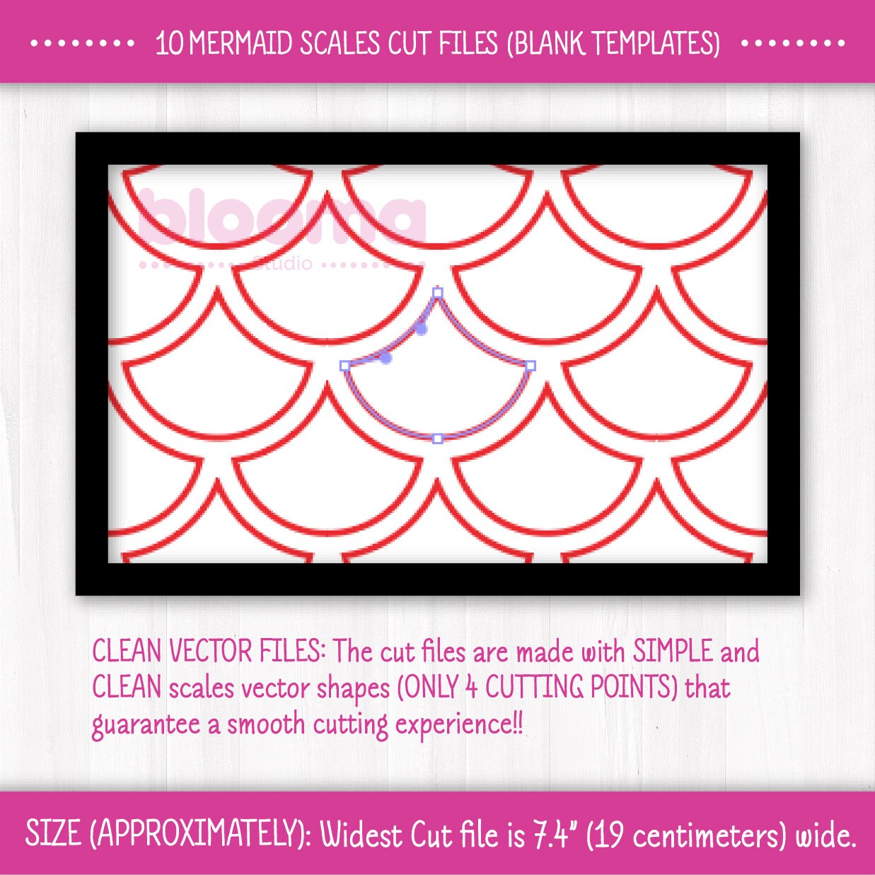 Mermaid Scales SVG Bundle, Mermaid Scales Pattern, Scales Template ...