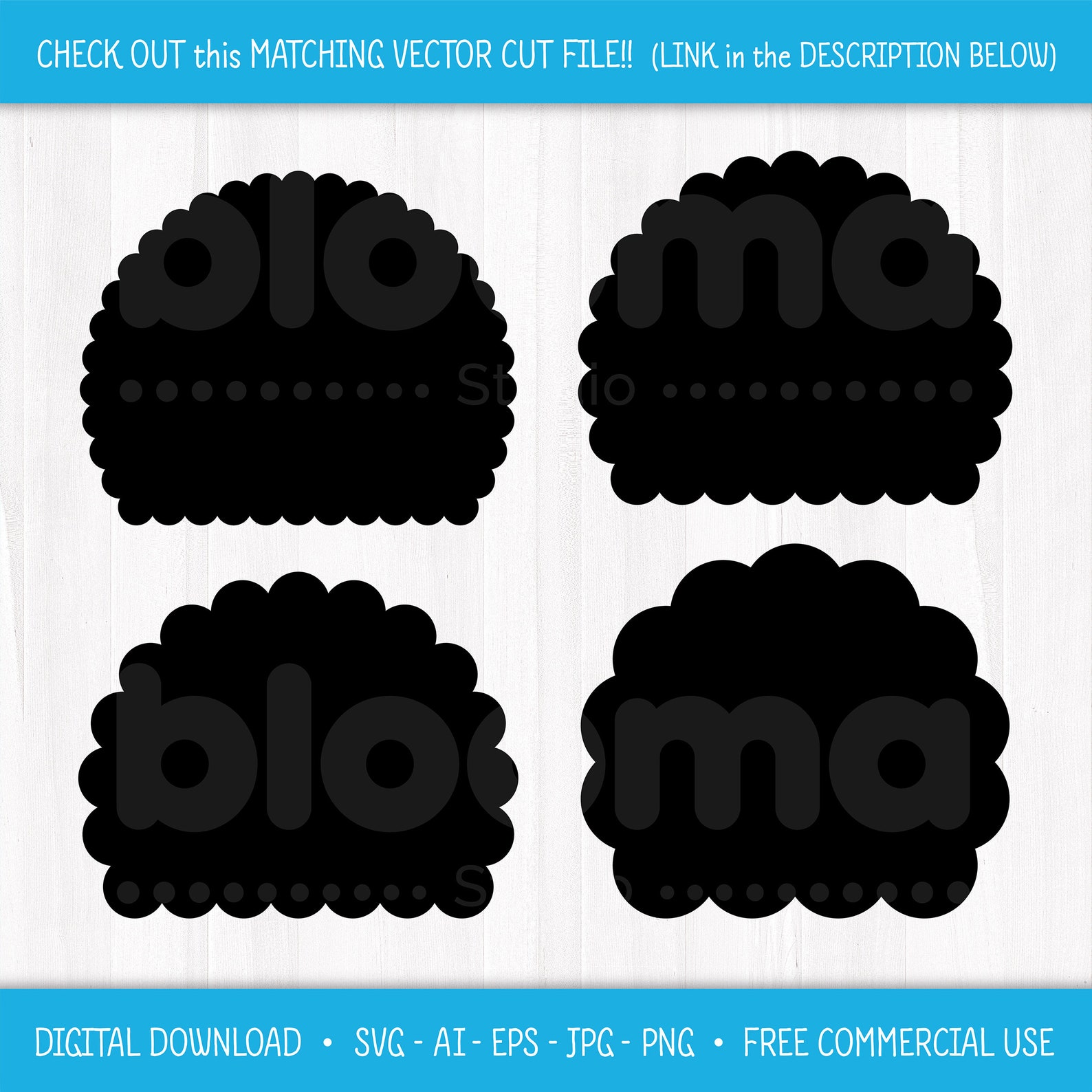 Scallop Frame SVG Scalloped Frame Clipart Photo Frame Svg - Etsy
