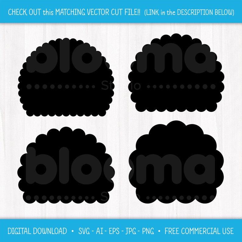 Scallop Frame SVG Scalloped Frame Clipart Photo Frame Svg - Etsy