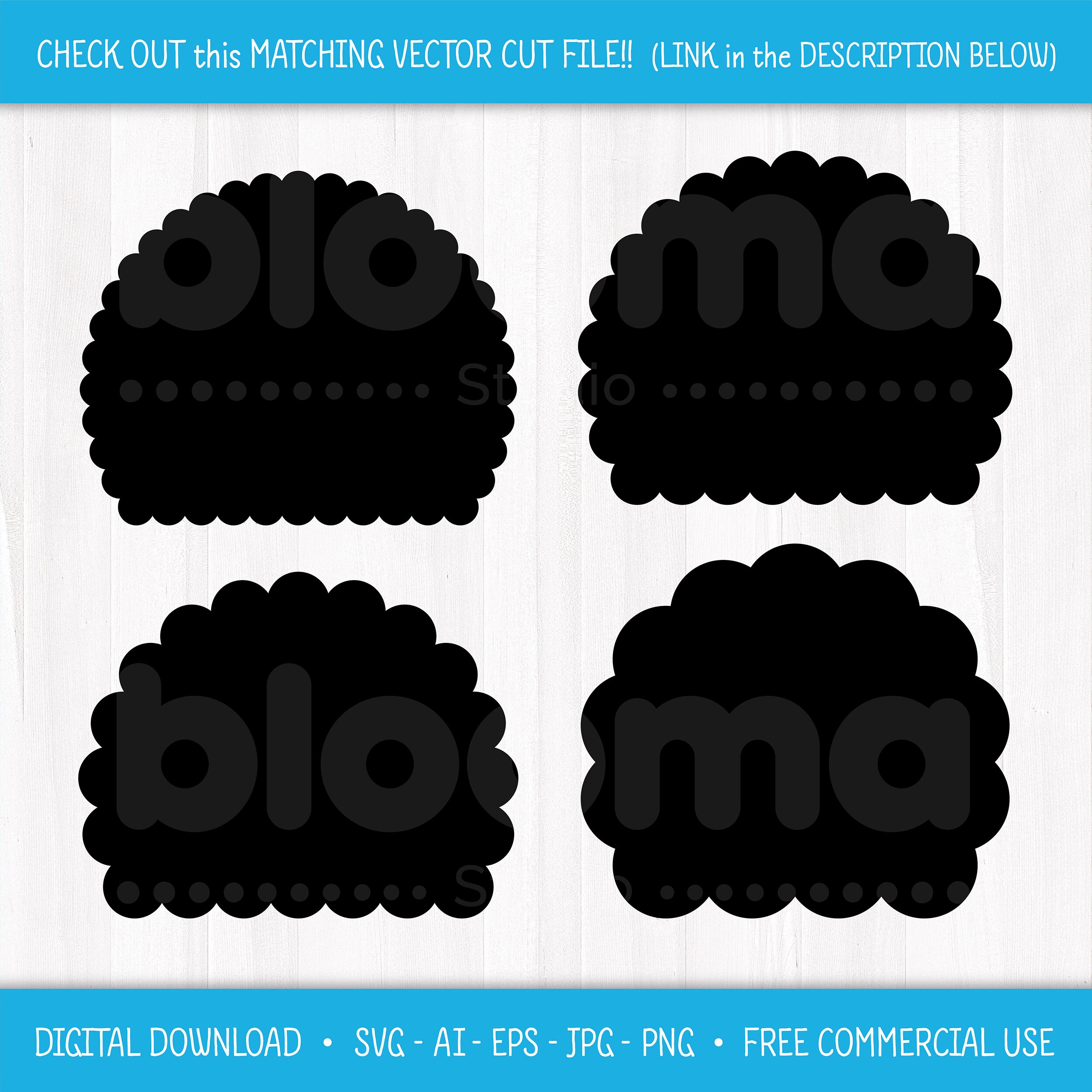 Scallop Frame SVG Scalloped Frame Clipart Photo Frame Svg - Etsy