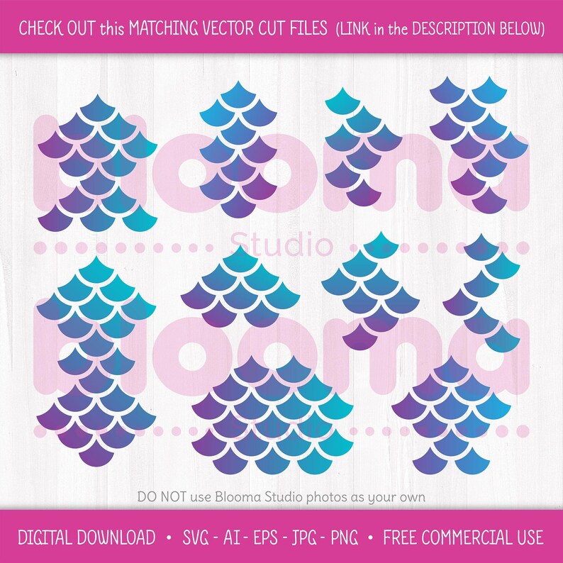 Mermaid Scales SVG, Mermaid Scales Pattern, Seamless File, Scales ...