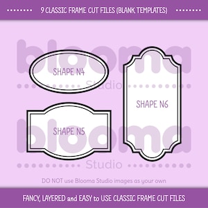 Classic Frames SVG, Layered Sign Svg, Laser Cut File, Frame Clipart ...