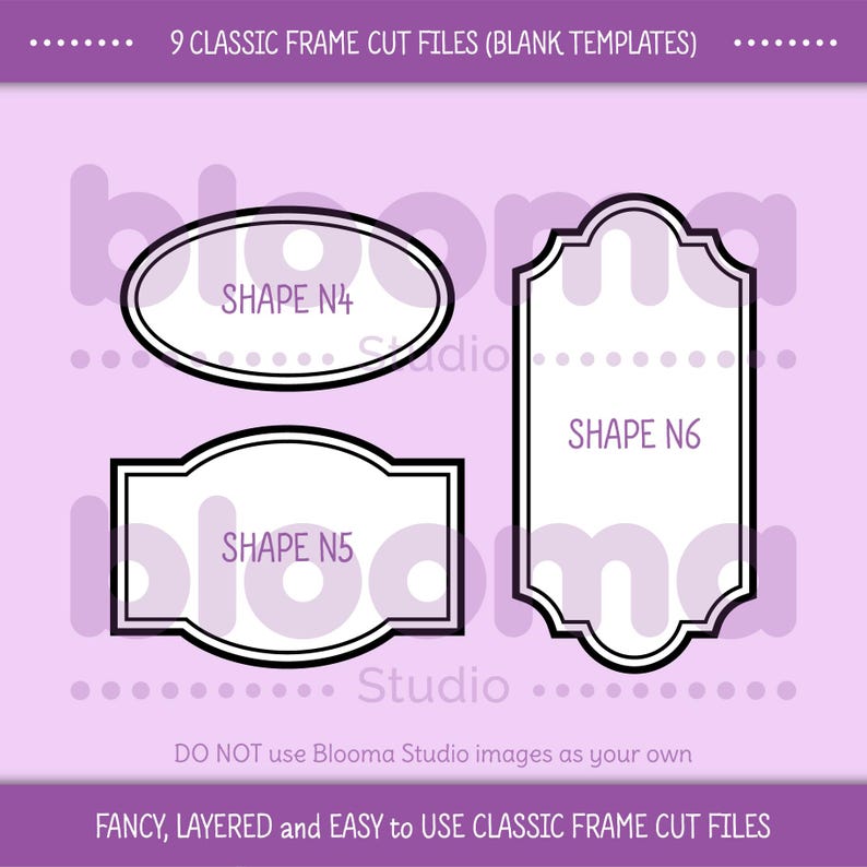 Classic Frames SVG, Layered Sign Svg, Laser Cut File, Frame Clipart ...