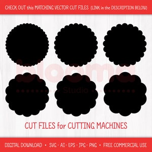 Serrated Round Shape SVG, Scalloped Frame Svg, Scalloped Circle Svg ...