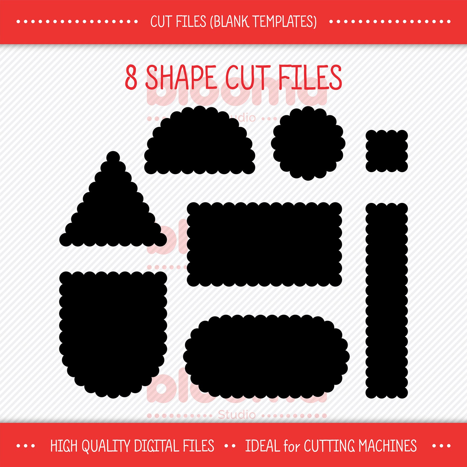 Scalloped Shape SVG, Scalloped Frame Svg, Scalloped Tags Svg, Circle ...