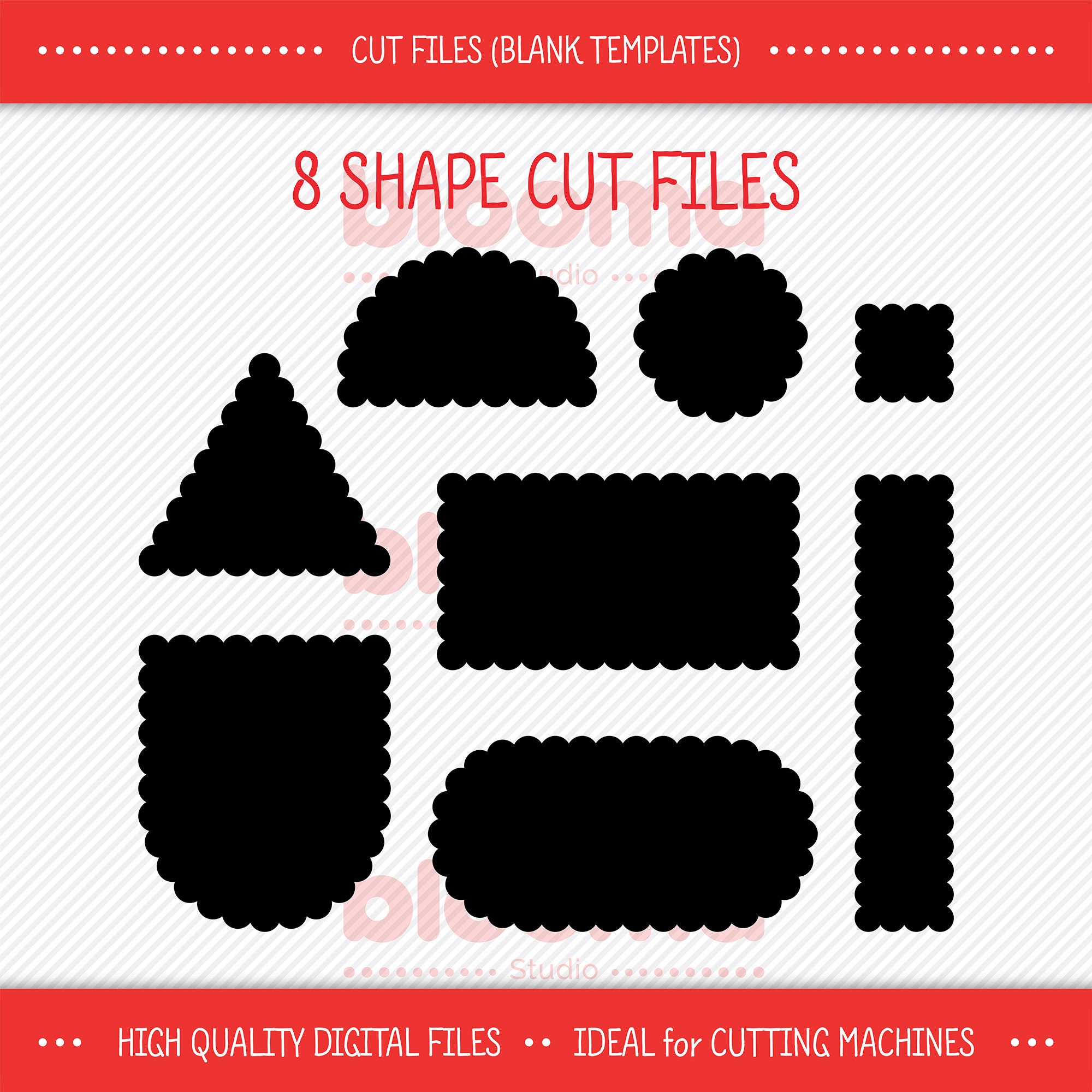 Scalloped Shape SVG, Scalloped Frame Svg, Scalloped Tags Svg, Circle ...