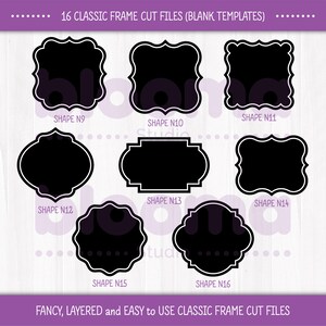 Classic Frames SVG, Label Svg, Frame Clipart, Tag Svg, Frame Template ...