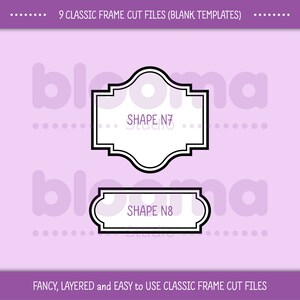 Classic Frames SVG, Layered Sign Svg, Laser Cut File, Frame Clipart ...