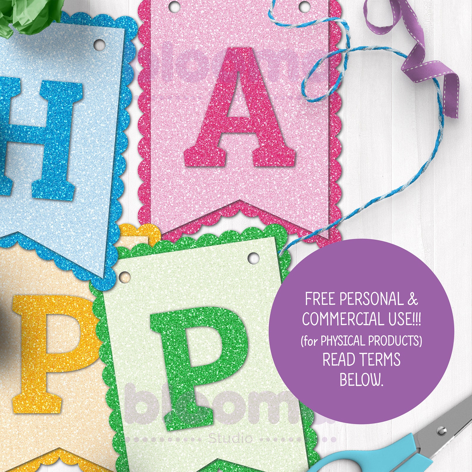 Scallop Banner SVG 2 Layers Bunting Svg Bunting Flag - Etsy