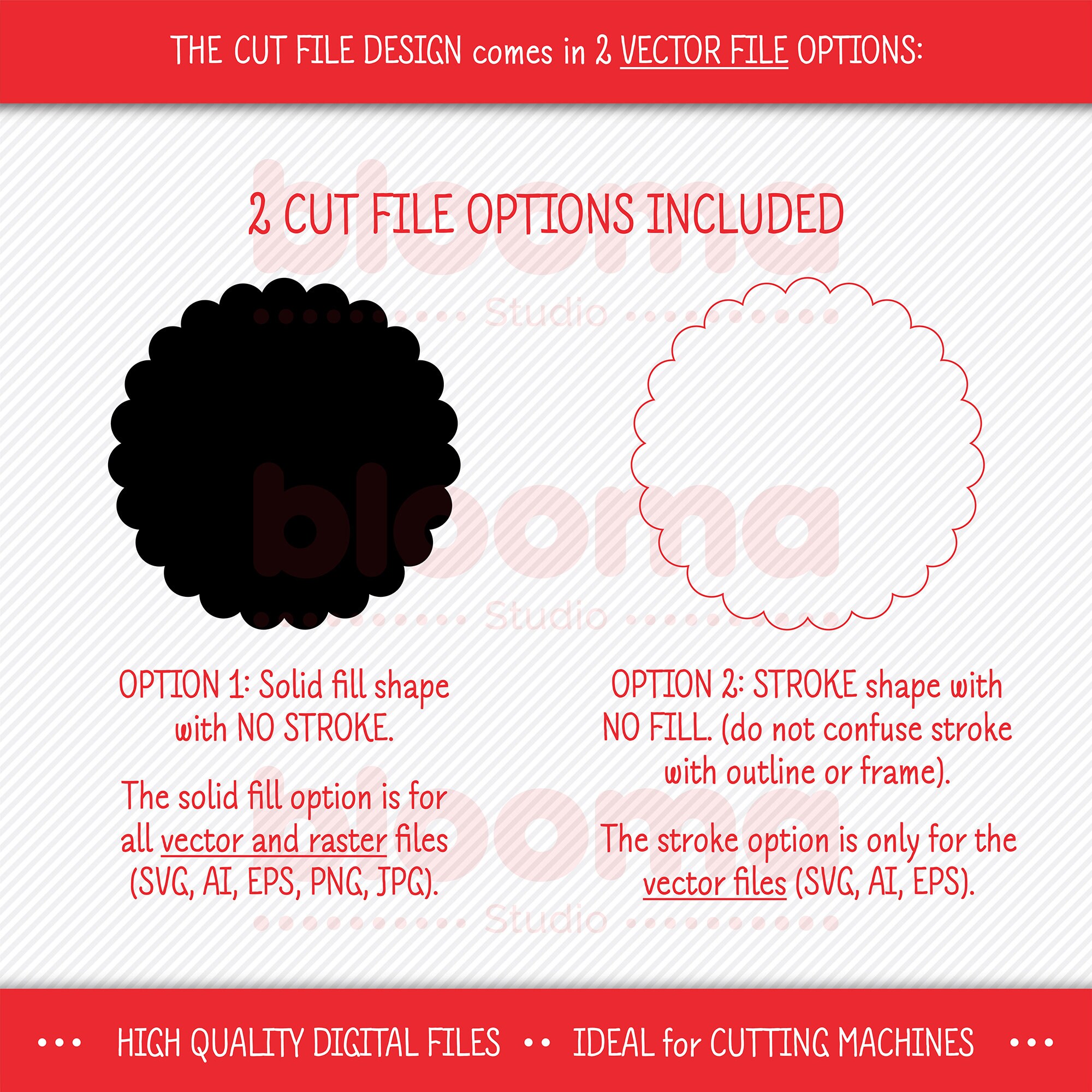 Scalloped Shape SVG, Scalloped Tag Svg, Circle Square Oval Rectangle ...