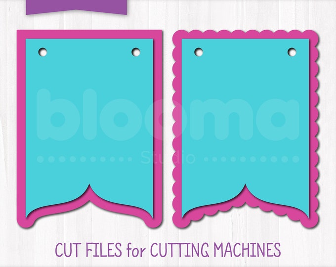 Mermaid Flags SVG Cutting Files for Cricut, Silhouette / DXF / Birthday ...