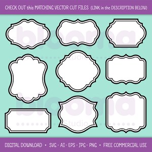 Frames Clipart Set, Planner Frames PNG and JPG Files, Printable Digital ...