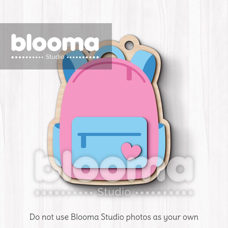 Kids Backpack Name Tags Svg, Back to School Bag Tags Laser Files, Back ...