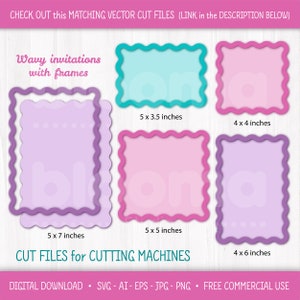 Scalloped Invites Svg, Scalloped Invitation Template, Scalloped Shapes ...