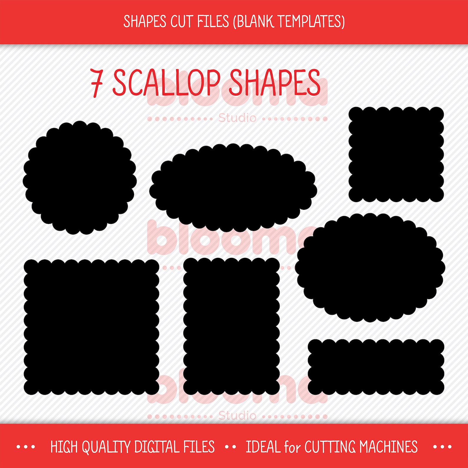 Scalloped Shape SVG Bundle: Frames, Tags, Labels (digital Download) - Etsy