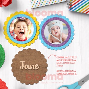 Scallop Circle SVG Scallop Shape Digital Scalloped Circle - Etsy