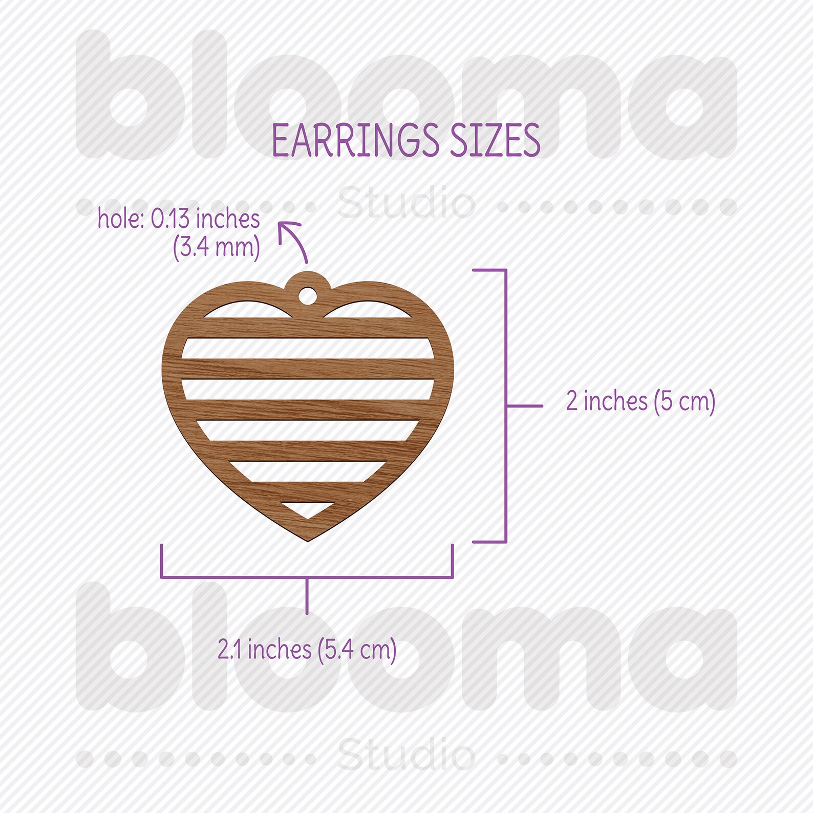 Heart Earrings Svg Bundle, Heart Earring Laser Cut Files, Earring ...