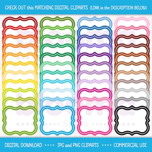 99 Frames Clipart Set, Planner Frame PNG & JPG Files, School Frame ...