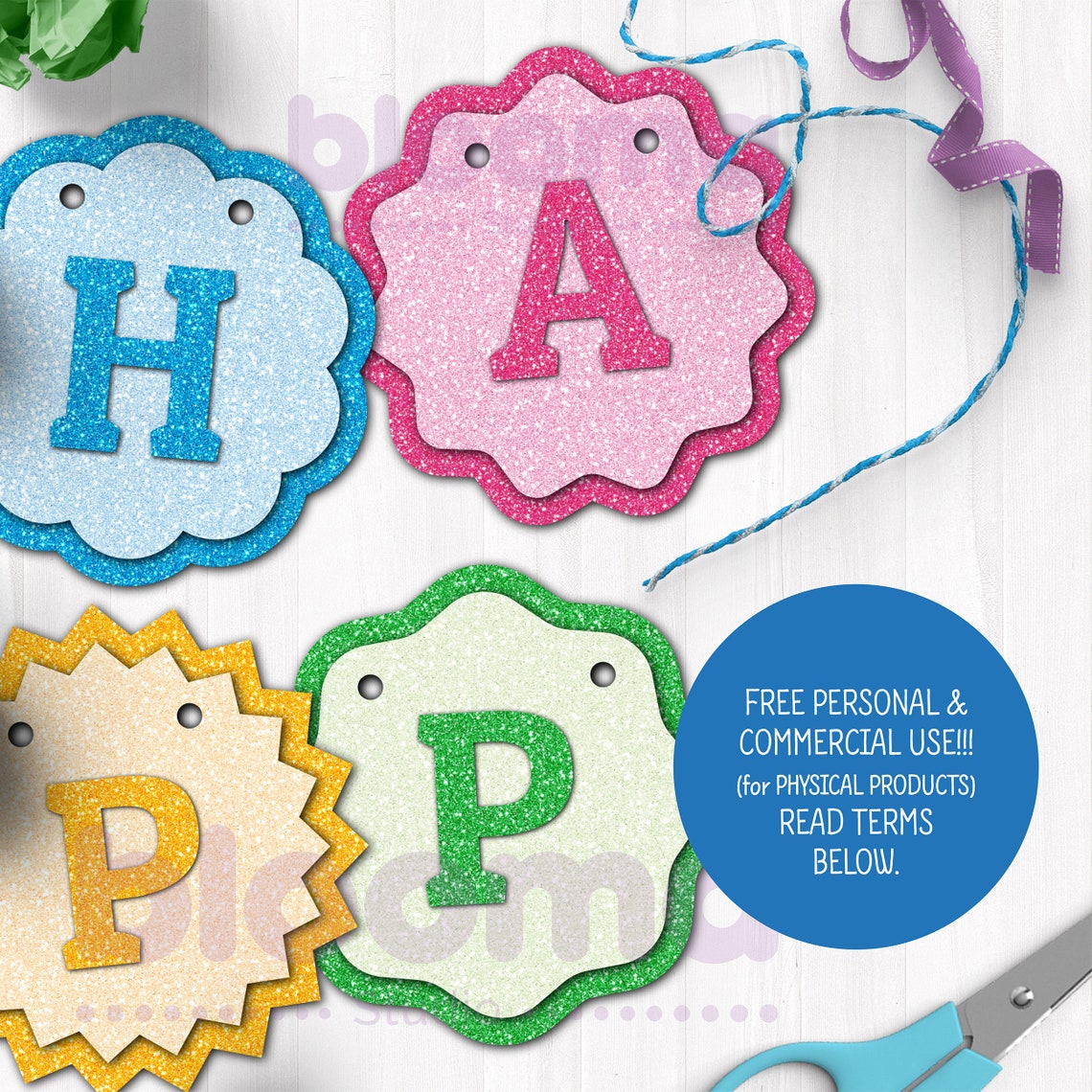 Scallop Banner SVG 2 Layers Bunting Svg Circle Banner Svg - Etsy