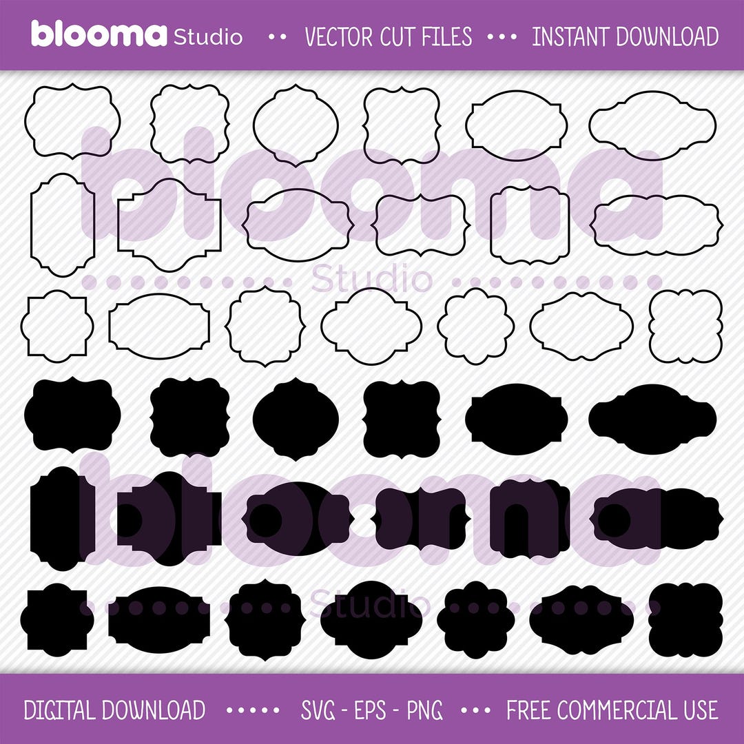Classic Frame SVG Bundle: 38 Blank Shapes (digital Download) - Etsy