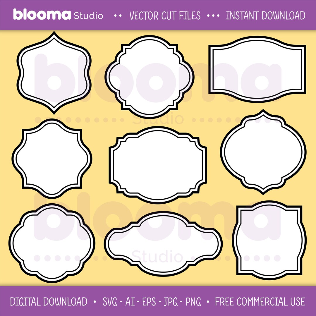 Classic Frames SVG, Sign Svg, Layered Frames Svg, Laser Cut File, Frame ...
