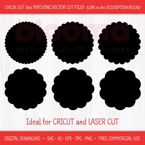 Scallop Frame SVG Scalloped Frame Clipart Photo Frame Svg - Etsy