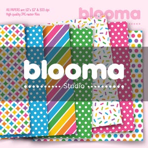 Rainbow Digital Paper, Rainbow Seamless File, Bright Color Pattern ...