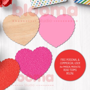 Scalloped Heart SVG, Heart Frame Svg, Valentines Day Svg, Heart Shape ...