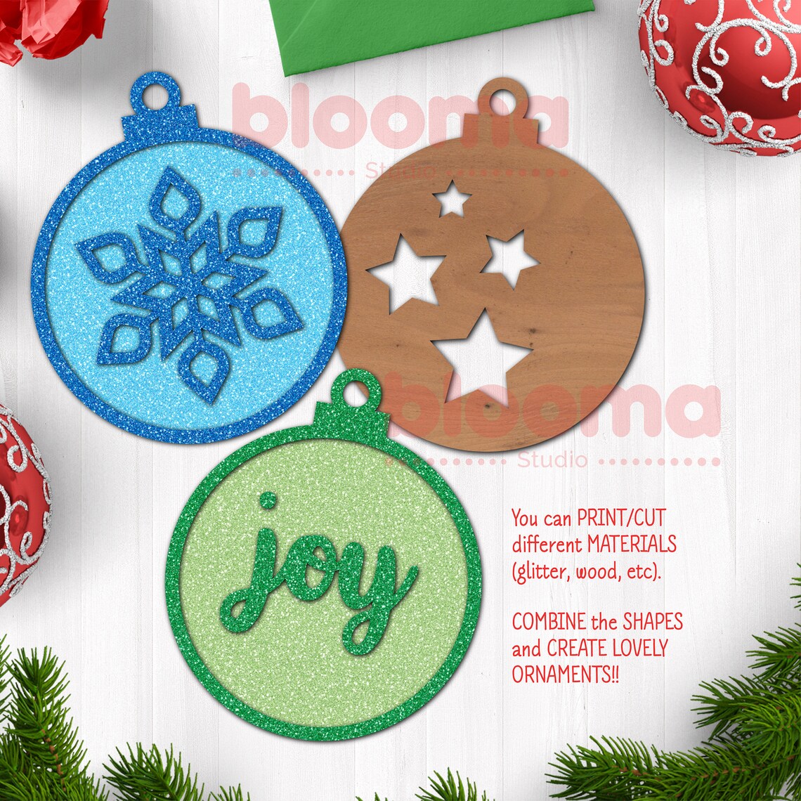 Round Ornament SVG Christmas Ornament SVG Tree Ornament Svg | Etsy