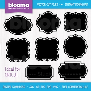 Classic Frames SVG Labels Svg Tags Svg Decorative Frame - Etsy