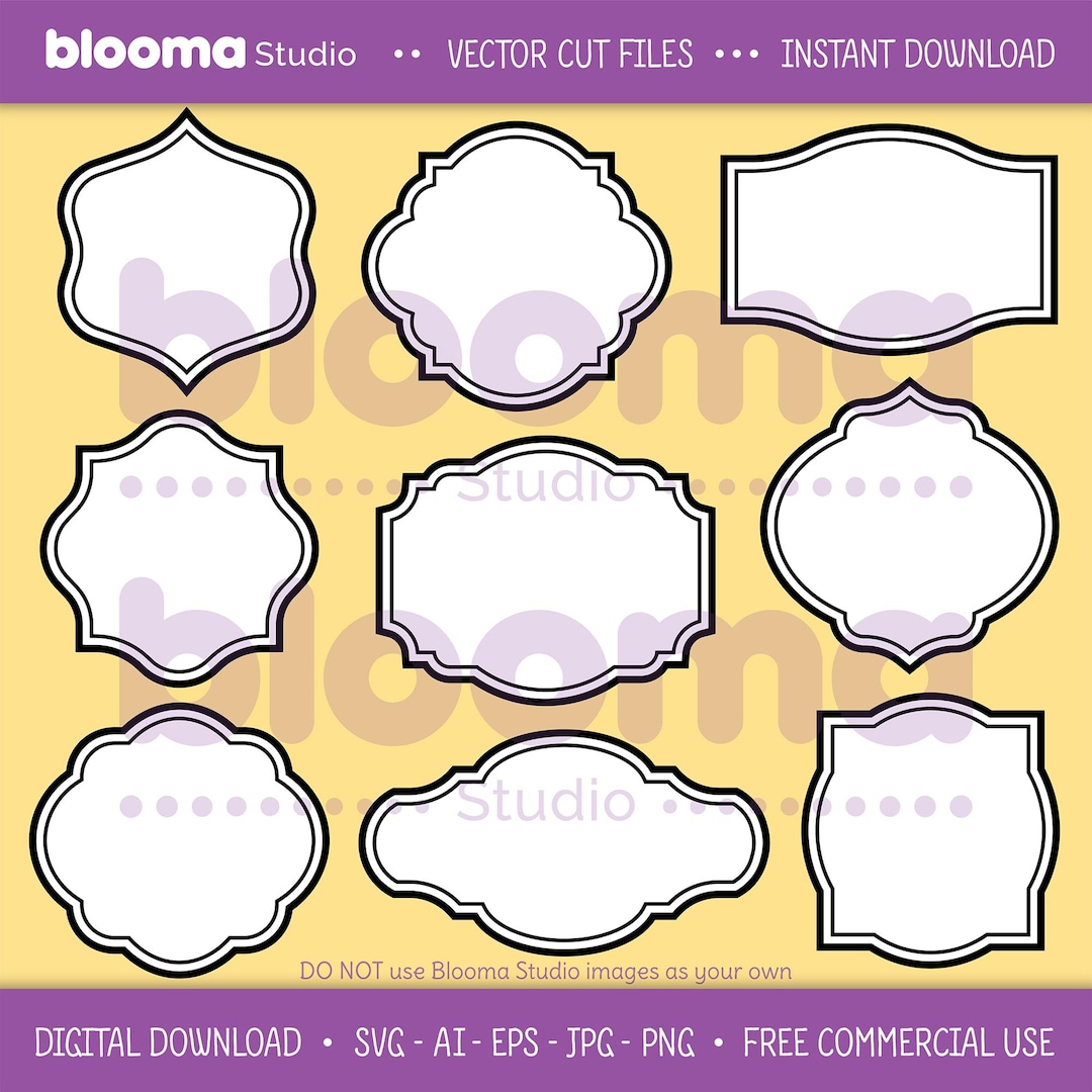 Classic Frames SVG, Sign Svg, Layered Frames Svg, Laser Cut File, Frame ...