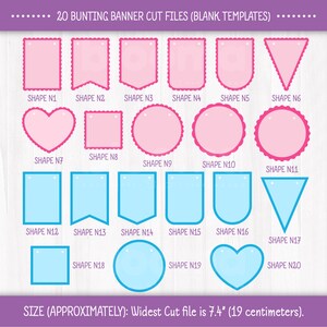 Bunting Banner SVG Bundle, 2 Layers, Scallop Banner Svg, Bunting Flags ...