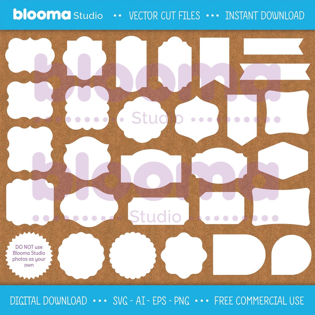 White Labels Svg, White Label Png Bundle, Frames Svg, Tags Svg, Label ...
