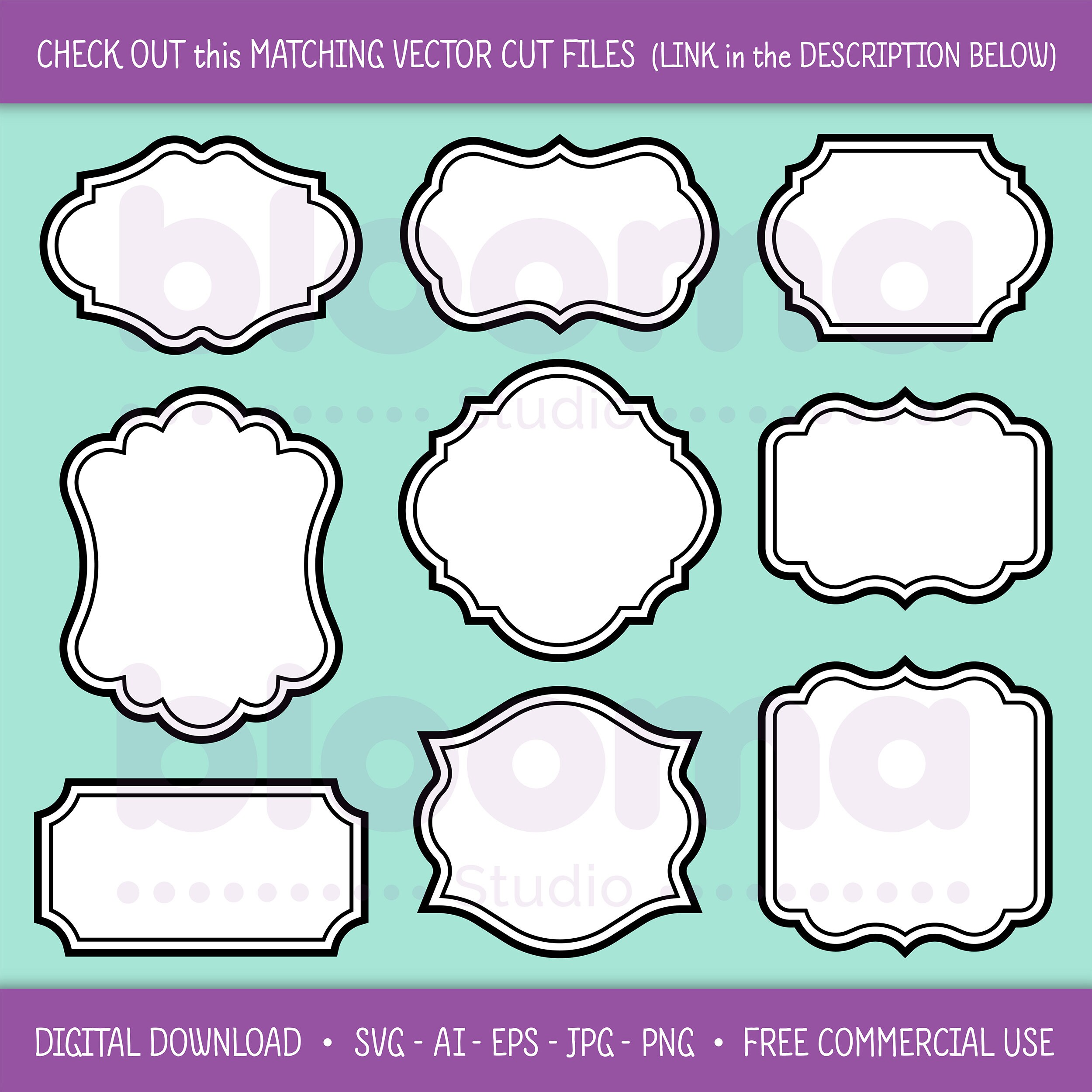 Classic Frames SVG, Labels Svg, Tags Svg, Decorative Frame Svg, Vector ...