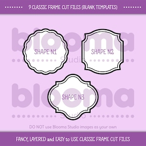 Classic Frames SVG, Layered Sign Svg, Laser Cut File, Frame Clipart ...