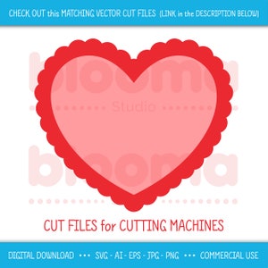 Scalloped Heart SVG, Heart Frame Svg, Valentines Day Svg, Heart Shape ...