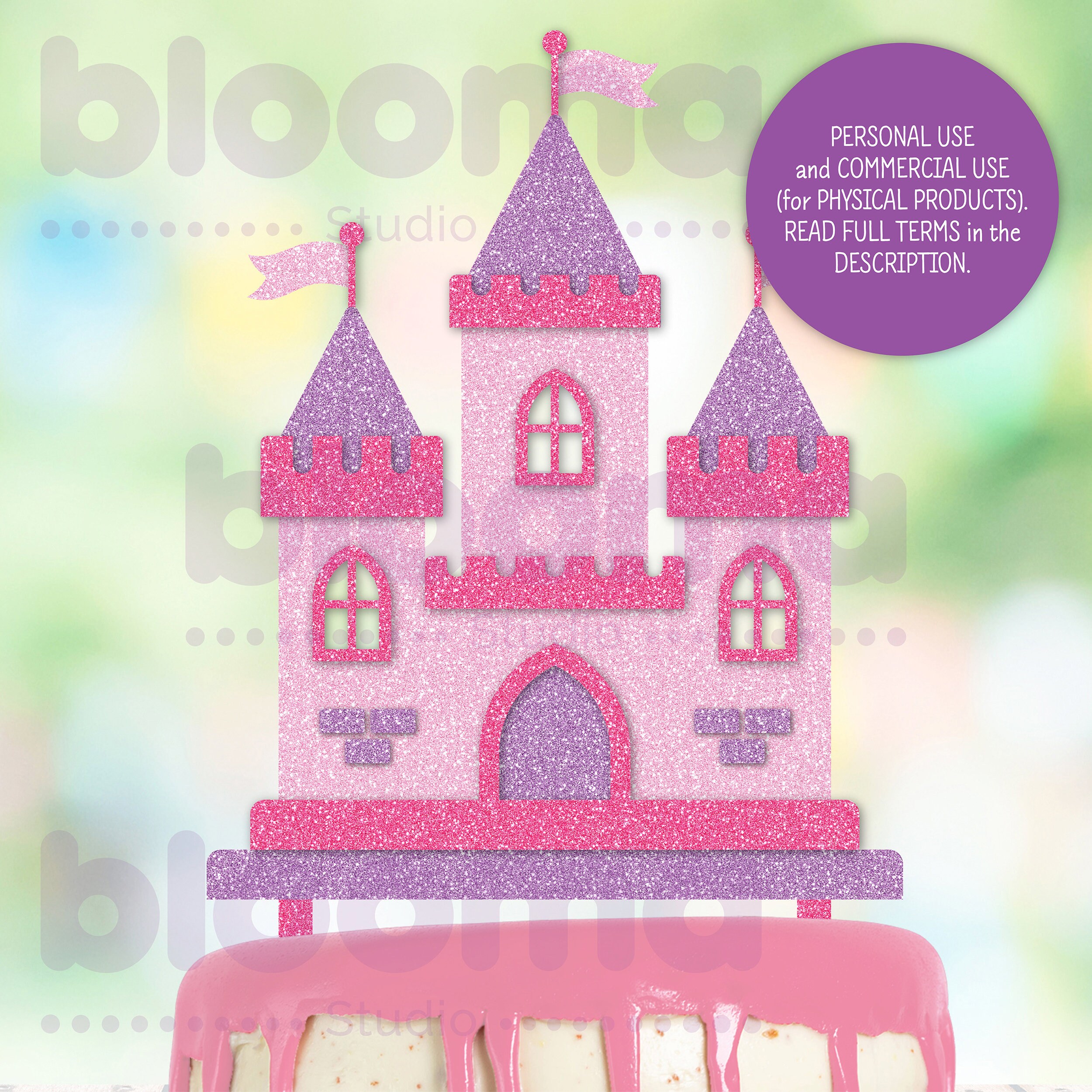 Princess Castle SVG Layered Laser Cut File Cute Cake Topper - Etsy UK